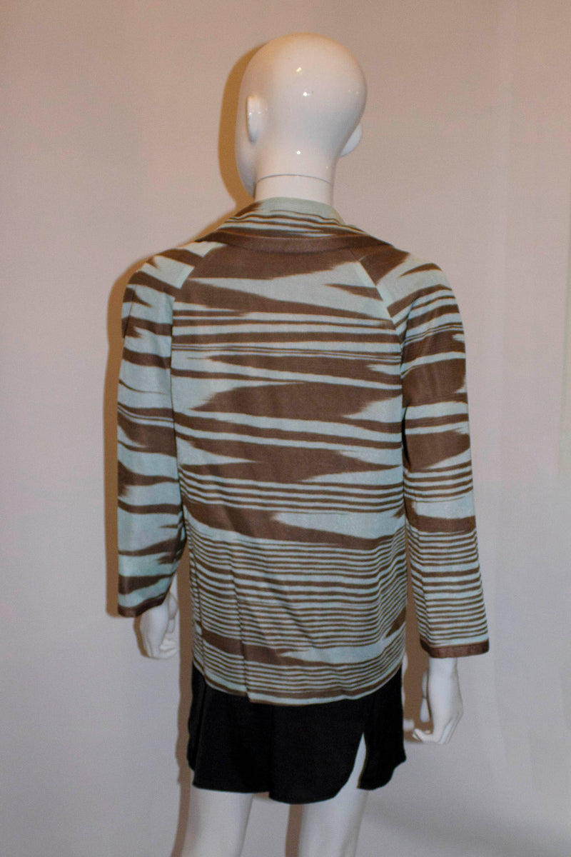 Missoni Brown Label, Sky Blue and Brown Jacket – modesandmore
